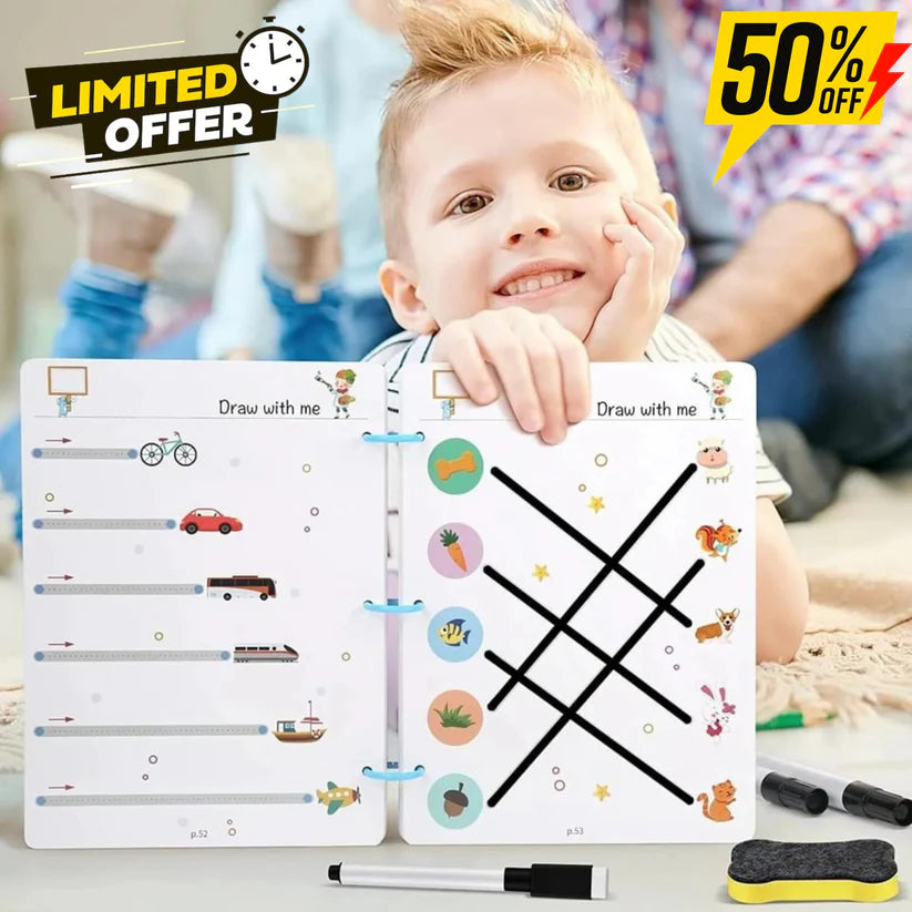 Reusable Educational Tracing Work Book for kids 64 Pages – luxurious.pk